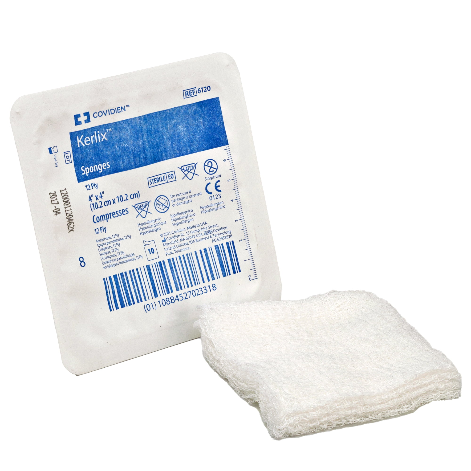 Kerlix 12-Ply USP Type VII Fluff Dressing Sterile 4 x 4" 128 Tray(s ...