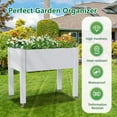 LJTER Mobile Raised Garden Bed with Wheels, Self-Watering System ...