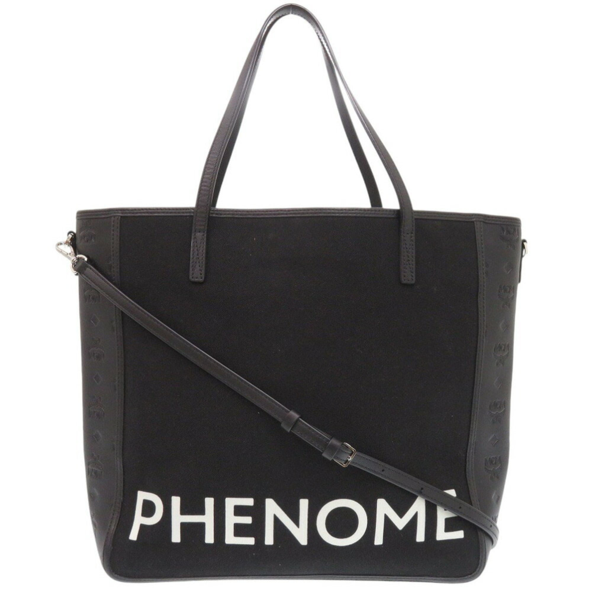 Pre-Owned MCM PHENOMENON+MCM Canvas/Leather Black Tote Bag 0382MCM (Good) - Walmart.com