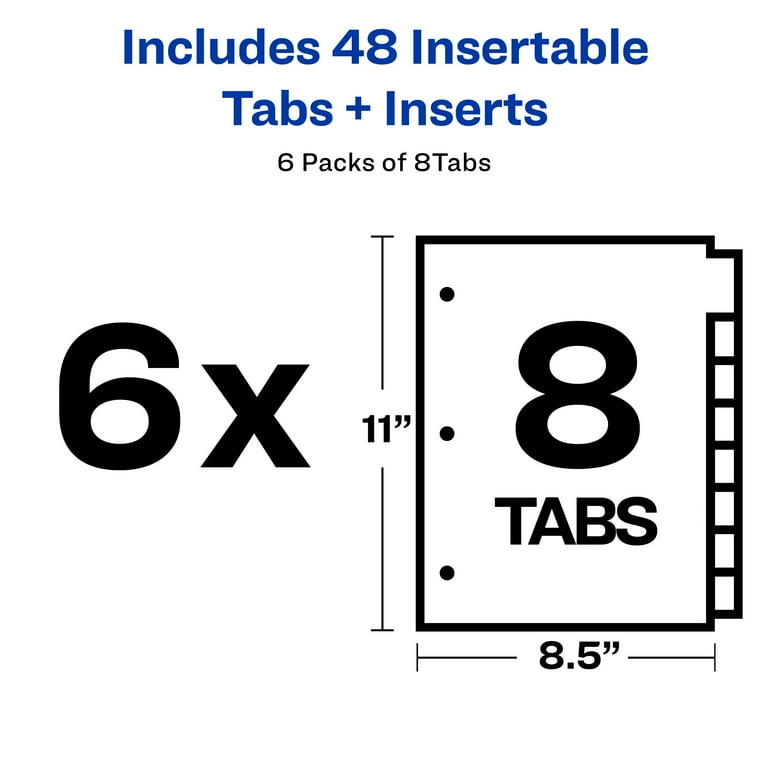 Avery 8 Tab Index Template