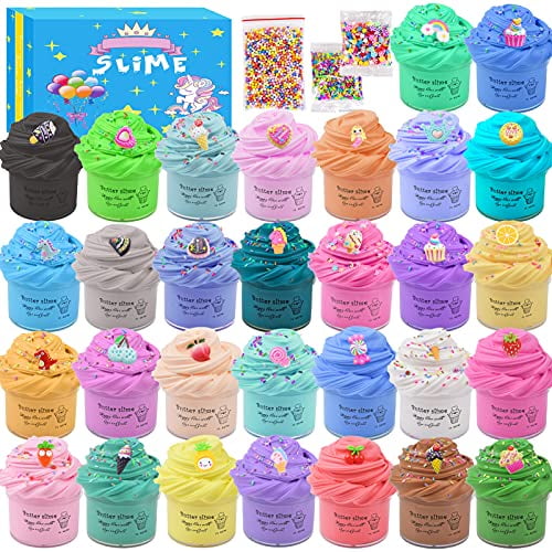 30 Pack Butter Slime Kit ,Mini Scented Slime for Kids Party Favor, Soft ...