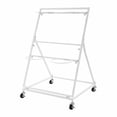 2 Layers Metal Flower Display Stand with 4 Buckets Moving Florist ...