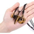 3 count Stone Necklaces Set for Men Women Black Obsidian Tiger Eye ...