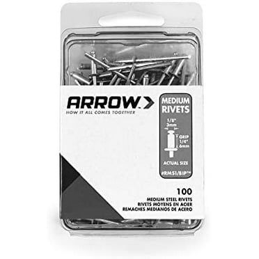 Arrow Fastener Co. 1/8" Long Aluminum Rivets 100 Count - Walmart.com