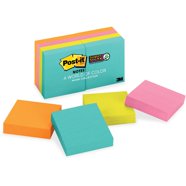 Post-it Notes Cube, 1 7/8" x 1 7/8", Bright Colors, 400 Shts/Cube ...