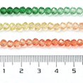 20 Strands Transparent Painted Glass Beads Strands Faceted Rondelle ...
