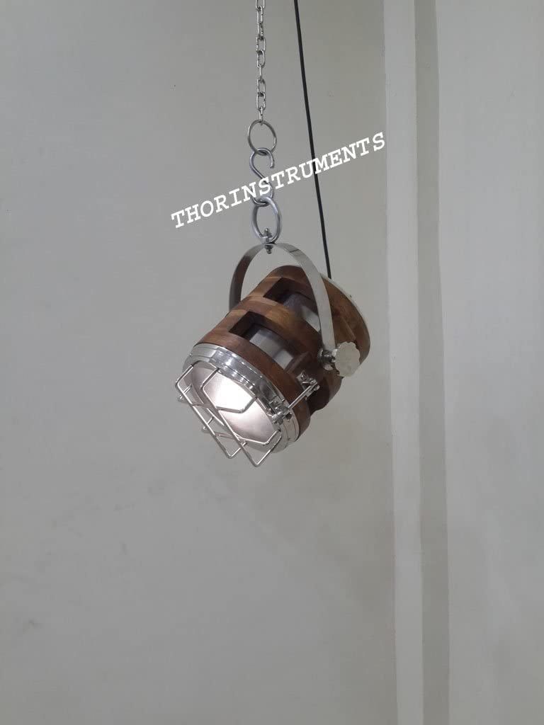 Vintage Style Ceiling Wooden Hanging Light Nautical Pendant Lamp Home ...