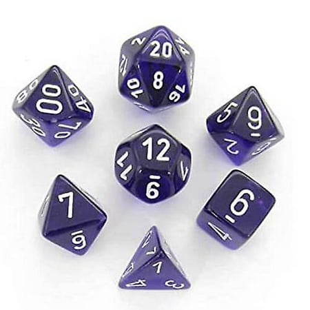 D7 Die Set Dice Translucent Poly (7 Dice)Purple/White | Walmart Canada