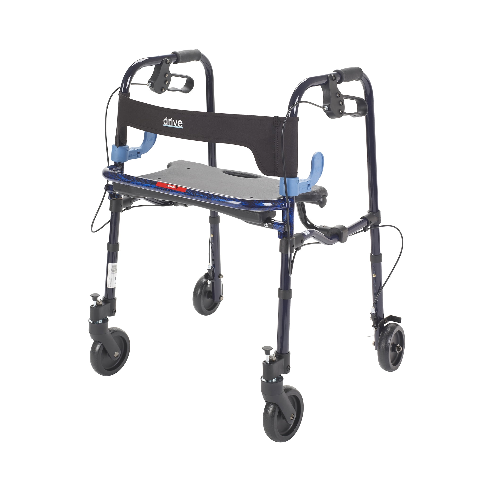 Drive Medical Clever Lite Walker Rollator, Junior, 5" Wheels, Flame ...