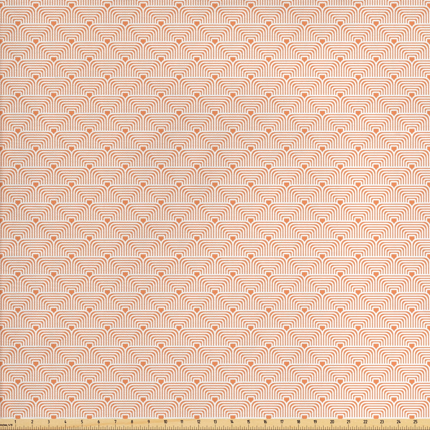 Geometric Fabric by the Yard, Monochrome Geometric Shapes Scale Design ...