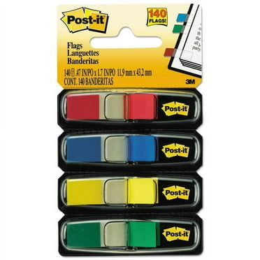 Post-it Message Flags, "Notarize", Yellow, 1 in. Wide, 50/Dispenser, 2 ...