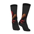 Four Seasons Universal Socks 2 Pairs Unisex Trendy Socks with Bold Red ...