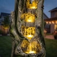 Sunrinx 23.6 in. Tree Stump Waterfall Fountain with Warm LED Lights ...