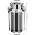 Bepritm Stainless Steel Milk Can with Lid, Heavy Duty Airtight Milk Jug ...