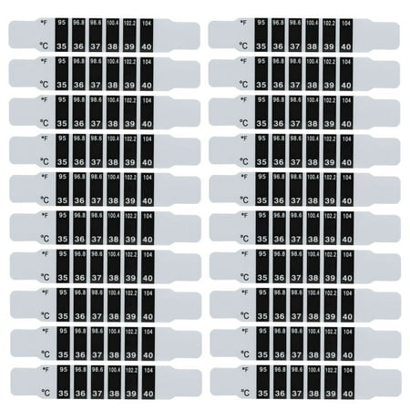 Tbest 20pcs Forehead Thermometer Strips Reusable Fever Thermometer ...