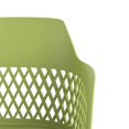 Queer Eye Caden Resin Geo Dining Chair, Indoor/Outdoor, 2-Pack, Kiwi ...