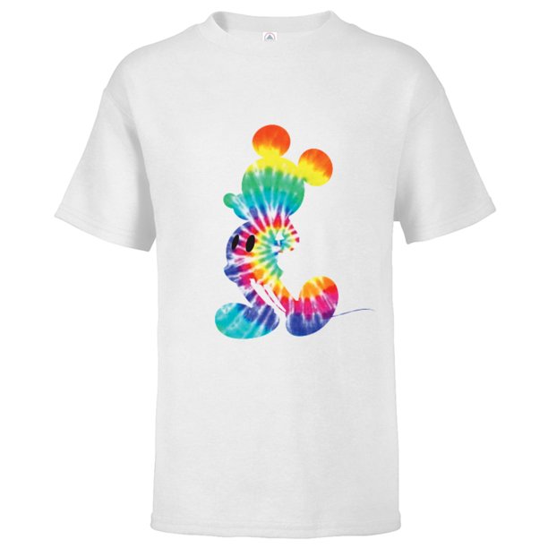 Disney Mickey Mouse Rainbow Tie Dye - Short Sleeve T-Shirt for Kids ...