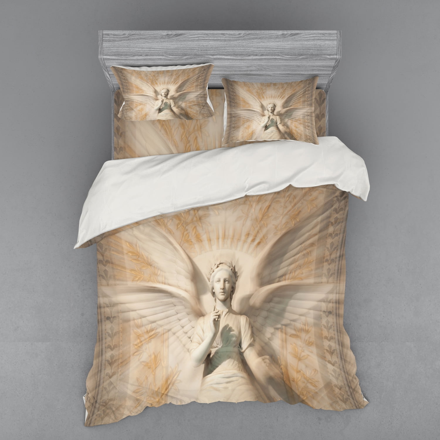 Retro Duvet Cover Set, Angel Woman in Medieval Site Vintage Style ...