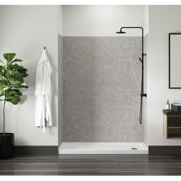 Mustee Shower Stall,Thermoplastic,Center Drain 80 - Walmart.com