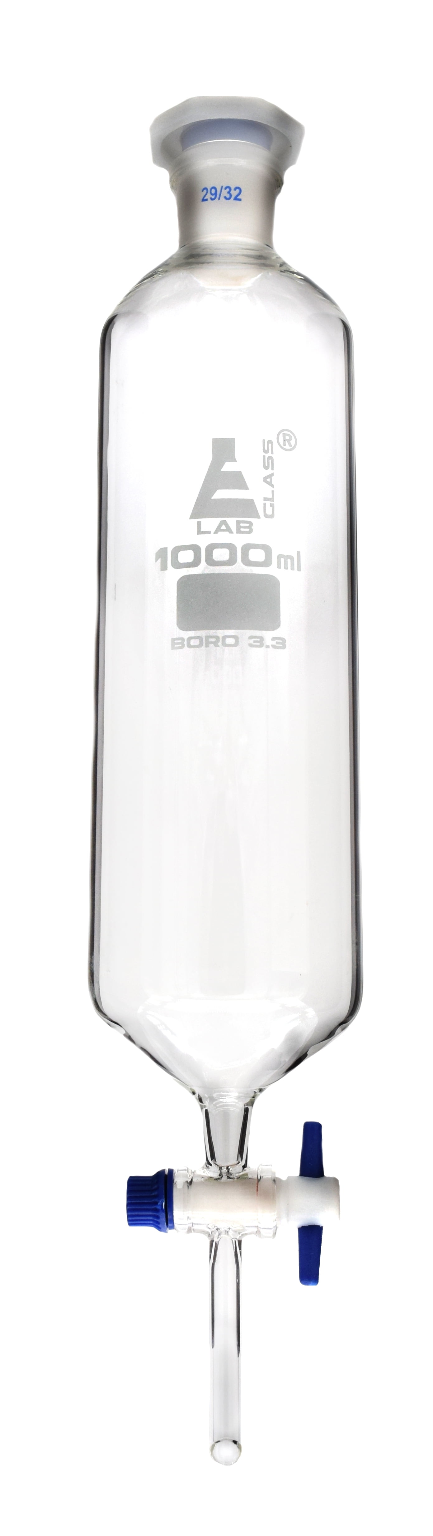 Dropping Funnel, 1000ml, Cylindrical - includes Interchangeable Plastic ...