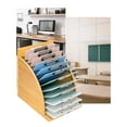 Clipboard Holder, Wooden Clipboard Organizer with Raised Side Panel ...