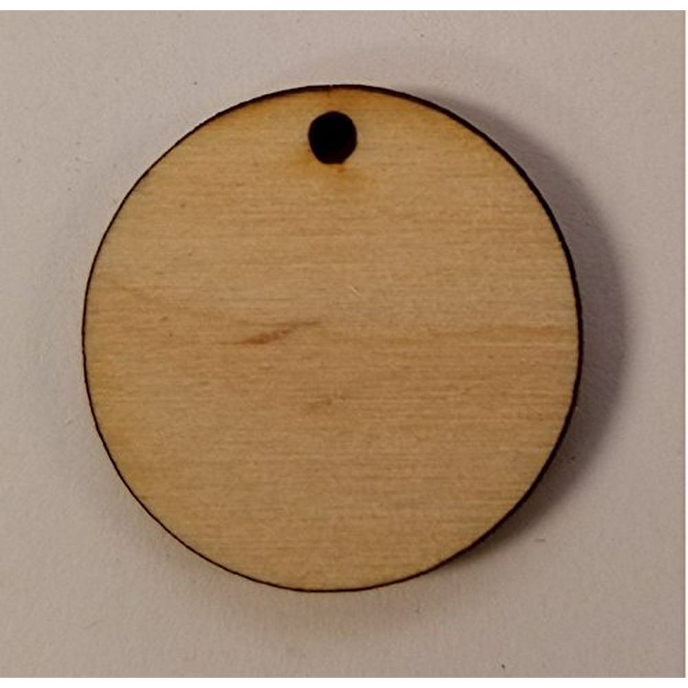Wooden Circle 1" X 1/8" inch One 2mm Hole unfinished pkg 50 - Walmart ...