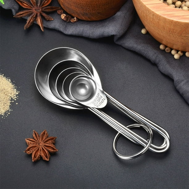 ruzhgo 5pcs/set Non-rusting Stainless Steel Measuring Spoons Powder ...