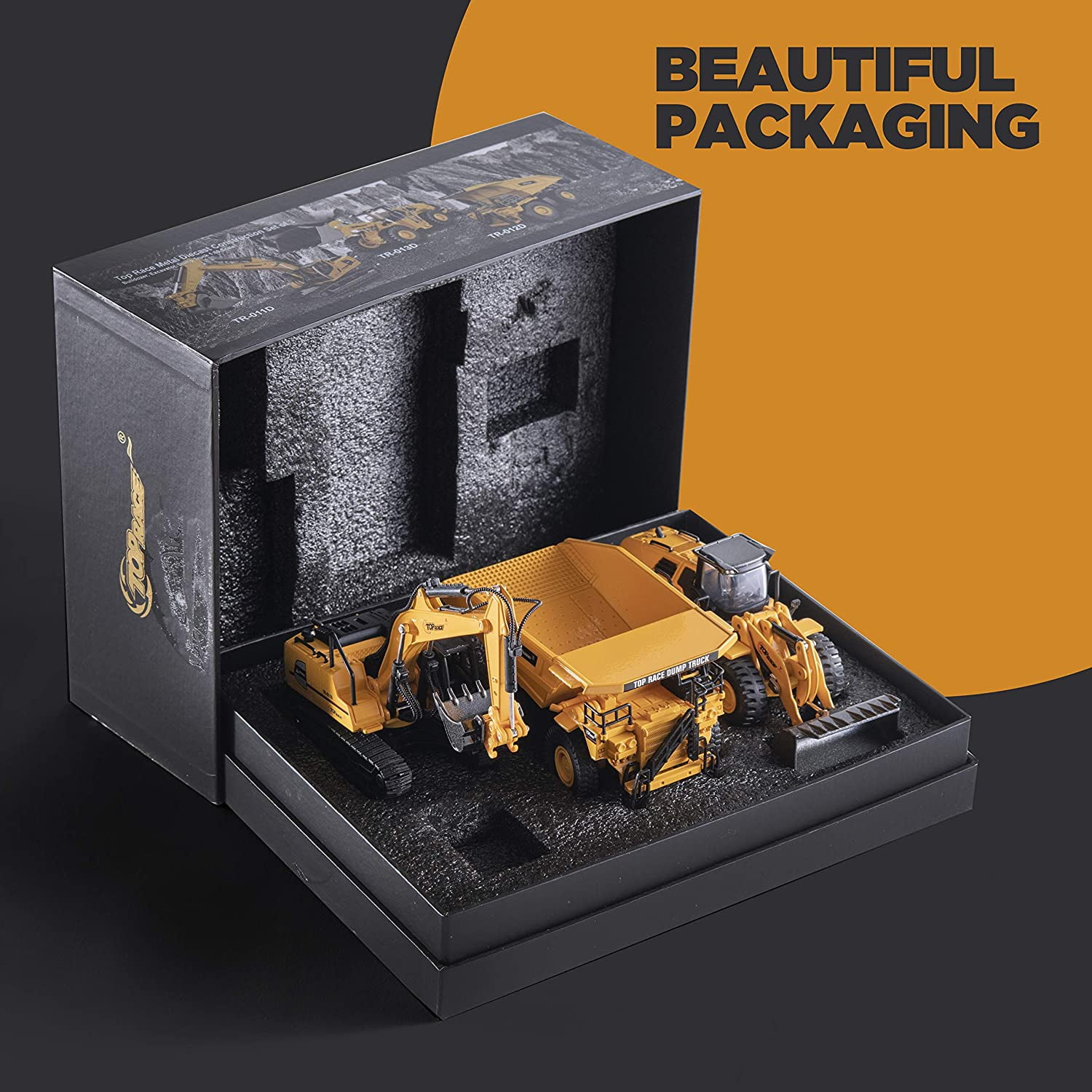 Dollar Deal | Top Race Metal Diecast Construction Toys Set Of 3 Loader ...