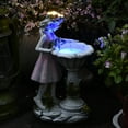 Large Resin Garden Statue Art with LED Light, Ideal for Outdoor Decor ...