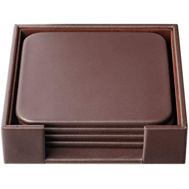 Dacasso Classic Black Leatherette Square Coaster - Walmart.com