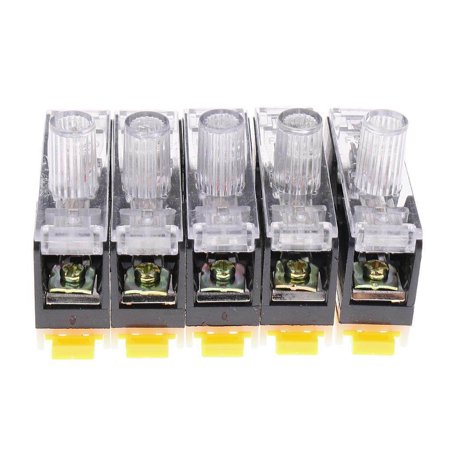 kurtrusly 5 Pieces FS101 6*30mm 10A Fuse+ Indicator Light DIN RAIL ...