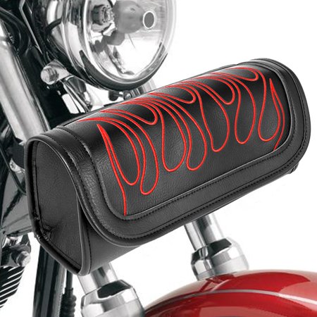 Motorcycle Tool Bag Fork Roll Saddle Bags Tool Pouch for ATV black red ...