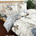 Swanson Beddings Daisy Silhouette 3-Piece Reversible Comforter Set: 100 ...