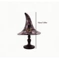 2026 Witch Hat Lamp,Stained Glass Resin Wizard Hat Light Gothic Table ...