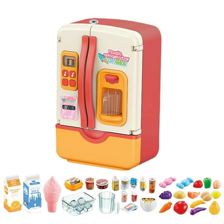Trayknick 1 Set Refrigerator Toy with Food Model Spray Function ...