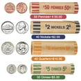 TSV Coin Wrappers Set 128 Pieces Assorted Paper Coin Roll Tubes for ...