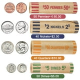 TSV Coin Wrappers Set 128 Pieces Assorted Paper Coin Roll Tubes for ...