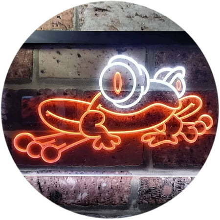 Frog Beer Bar Pub Kid Man Cave Room Dual Color LED Neon Sign White ...