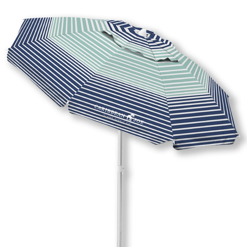 Caribbean Joe 7' Tilting Double Canopy Beach Umbrella with Case ...