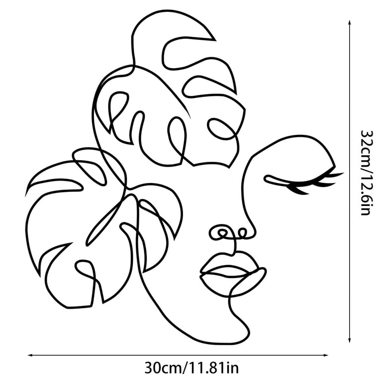 Female Face Outline Drawing