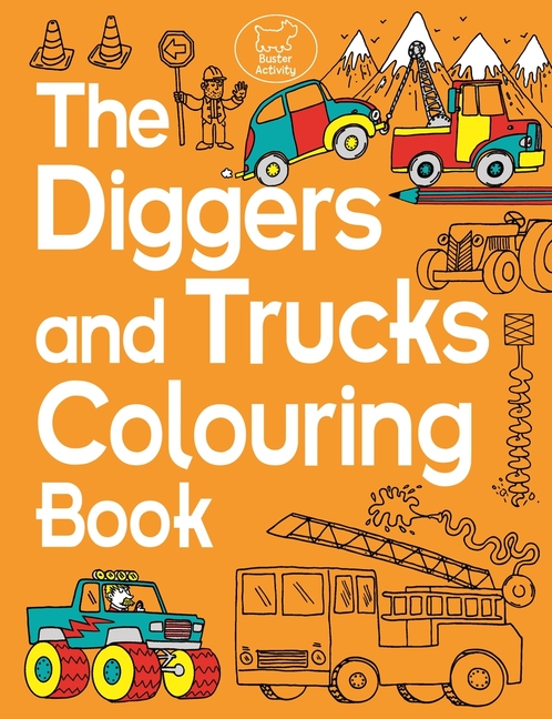 The Diggers and Trucks Colouring Book (Paperback) - Walmart.com ...