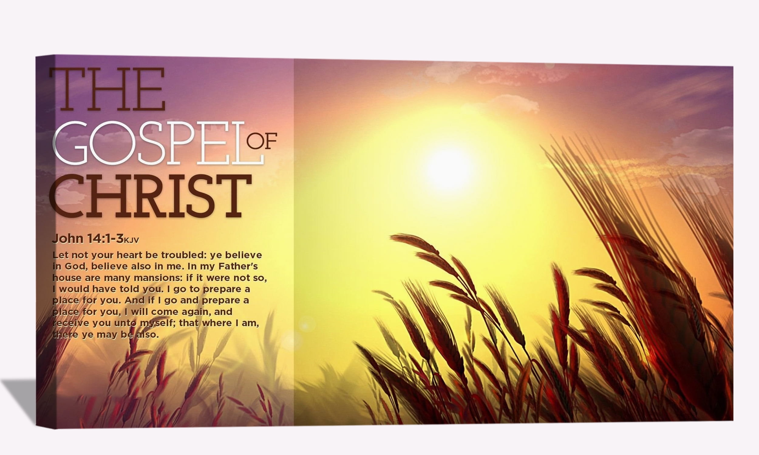 Christ Canvas Art Jesus Framed Painting The Gosepel Of Christ Quotes ...
