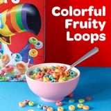 Froot Loops Breakfast Cereal Kids Family Size 16.6oz with Fruity ...