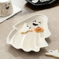 Halloween Earthenware Ghost Shaped Serving Tray, 12.16 in x 7.48 in, by ...