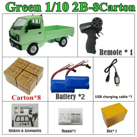 2022 Upgrade WPL D12 2WD RC Car,Toys ar 1000mAh Lithium Battery,High ...