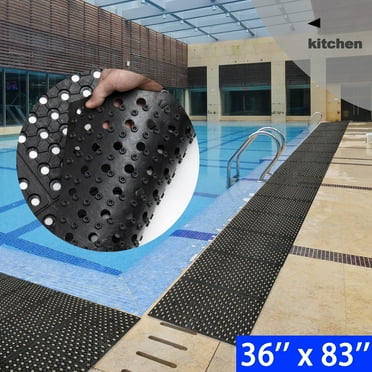 Tenozek Non-Slip Rubber Drainage Mat, Waterproof, Heavy Duty for Indoor ...