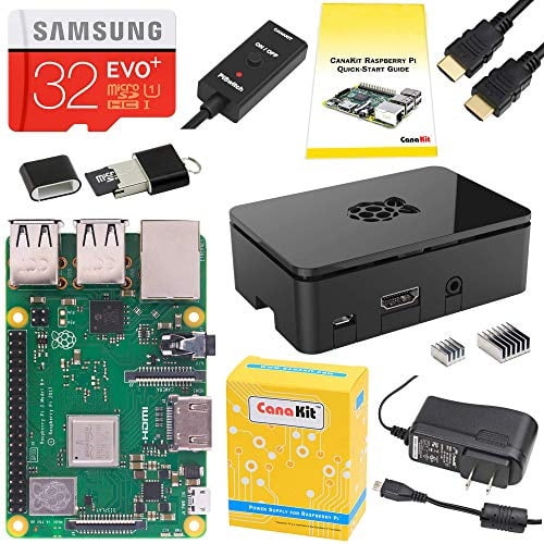 CanaKit Raspberry Pi 3 B+ (B Plus) Starter Kit (32 GB EVO+ Edition ...