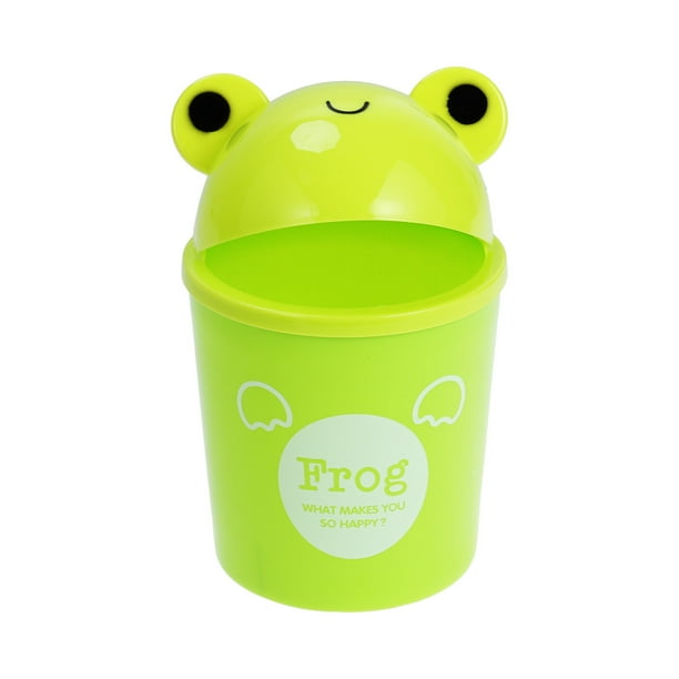 HEMOTON Frog Trash Can Mini Desktop Waste Bin Garbage Organizer Litter ...