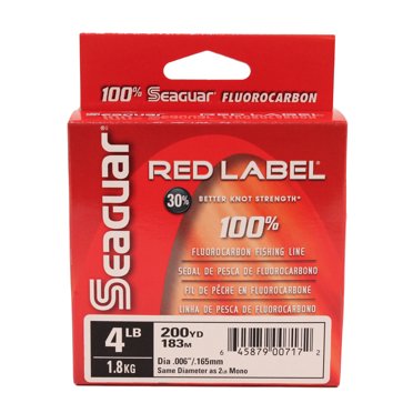 Seaguar Red Label 100 Percent Fluorocarbon Fishing Line, 1000 yds 12lbs ...