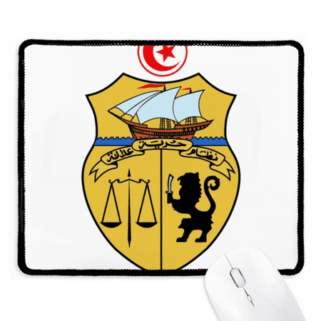 Tunisia Asia National Emblem Mousepad Stitched Edge Mat Rubber Gang Pad ...